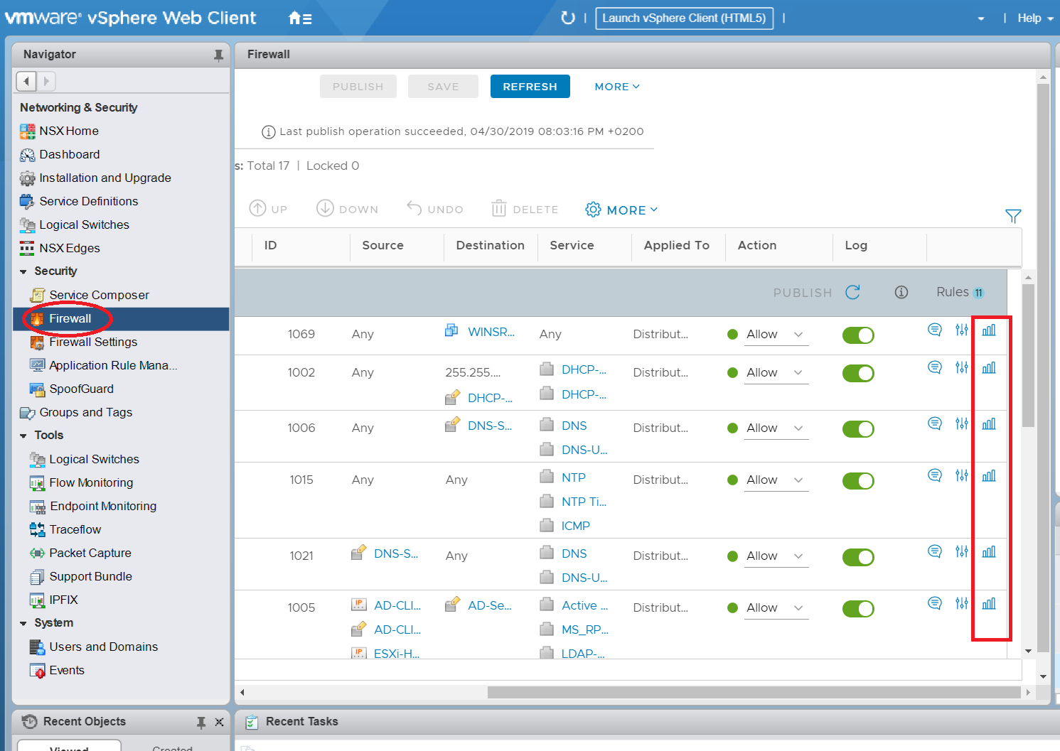 Esxi Network Latency Due To Nsx Firewall Rule Hit Count Feature Vman